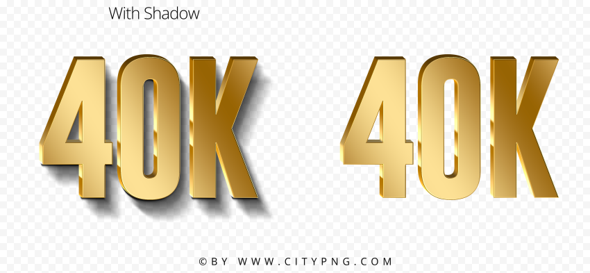 40K Gold Number HD Transparent PNG | Citypng