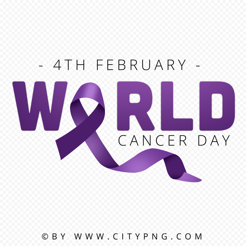 4th February World Cancer Day Creative Ribbon Design PNG | Citypng