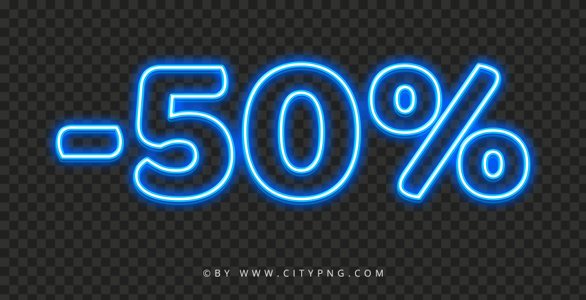 50 Discount Blue Neon Light Sign HD PNG | Citypng