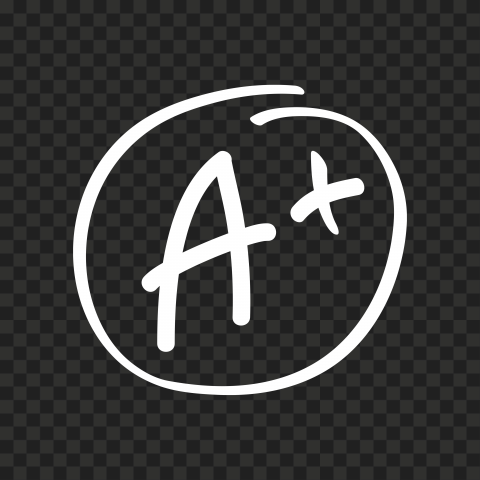A+ Grade Result White Hand Drawn PNG | Citypng