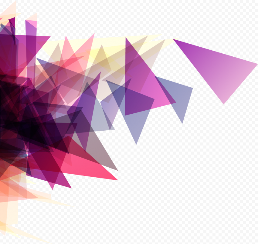 Abstract Art Purple Triangles Transparent PNG | Citypng