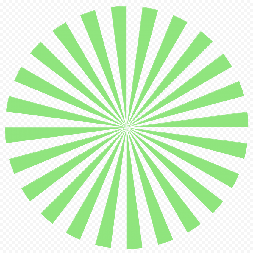 Abstract Flat Green Rays Sunburst Circle HD PNG | Citypng
