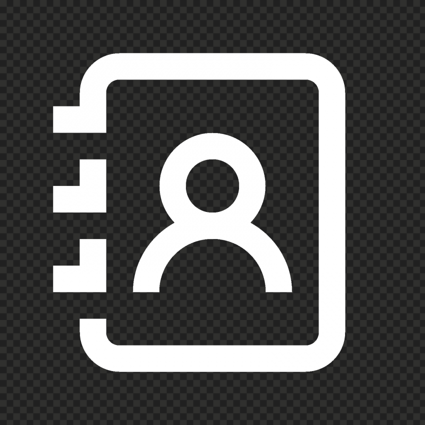 Address Contact Book White Icon FREE PNG | Citypng