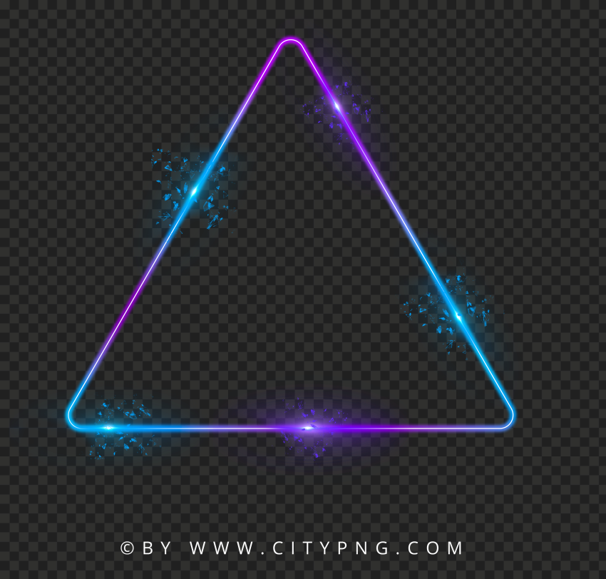 Aesthetic Purple Triangle Neon Light HD PNG | Citypng