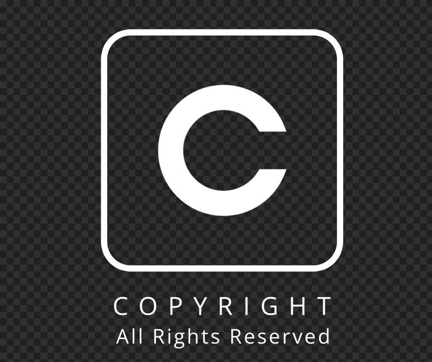 All Rights Reserved Copyright White Logo FREE PNG | Citypng
