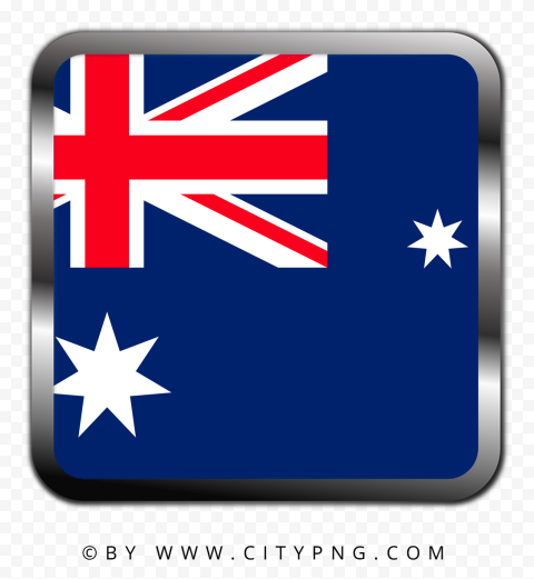 Australia Square Metal Framed Flag Icon FREE PNG | Citypng
