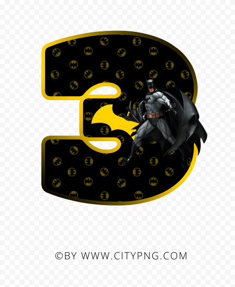 Batman Number Three 3 PNG | Citypng