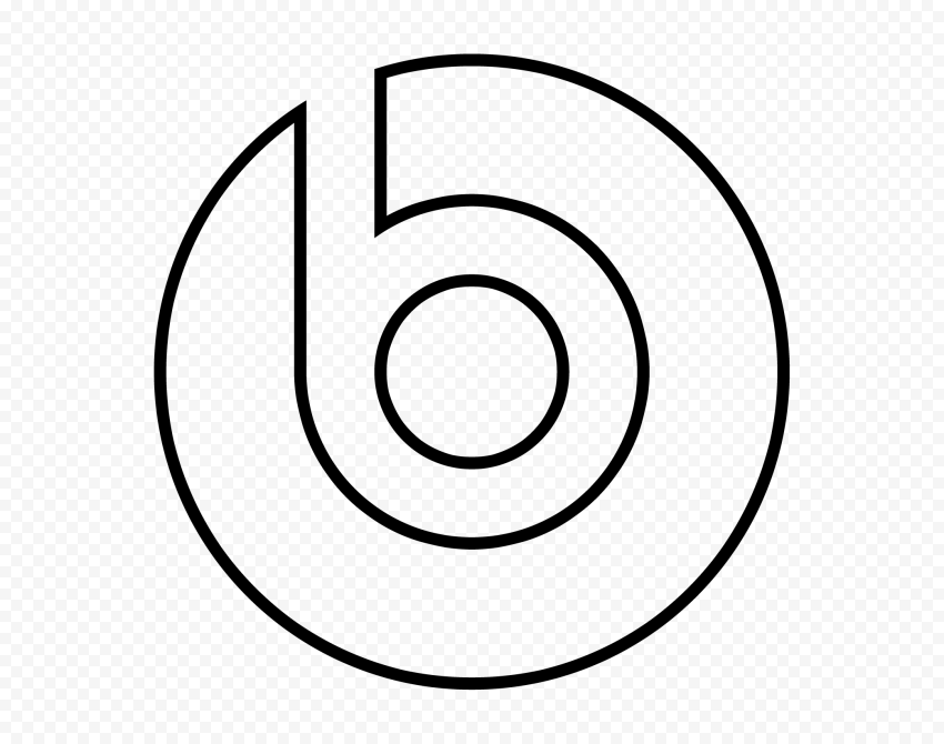 Beats Outline Black Logo Icon PNG | Citypng