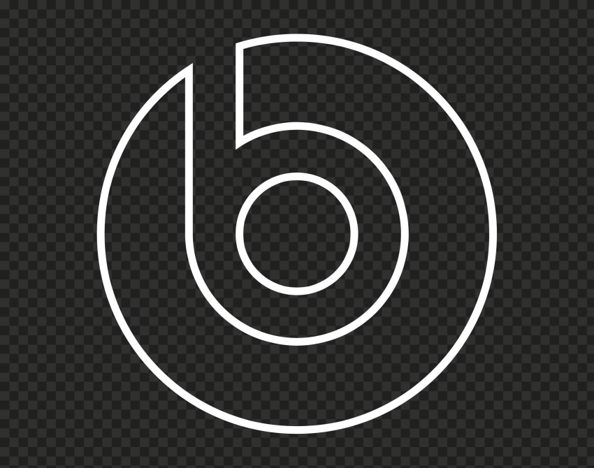 Beats Outline White Logo Icon PNG | Citypng