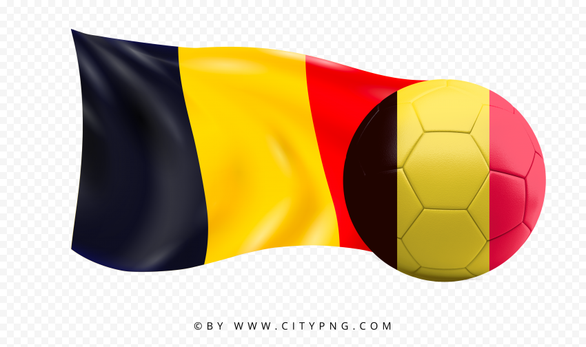 Belgium Flag With Soccer Football Ball HD PNG | Citypng