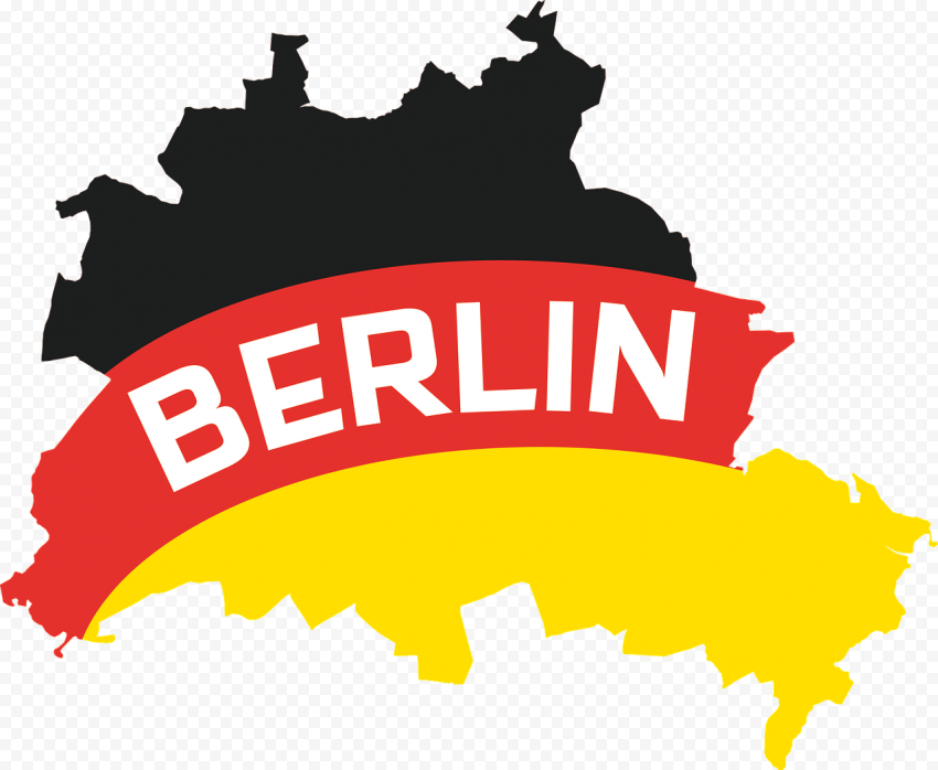 Berlin State Map With Germany Flag PNG Image | Citypng