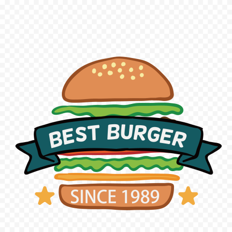 Best Burger Label Logo Of Hamburgers Restaurant | Citypng