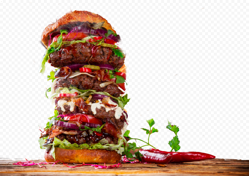 Big Spicy Hamburger Burger HD PNG | Citypng
