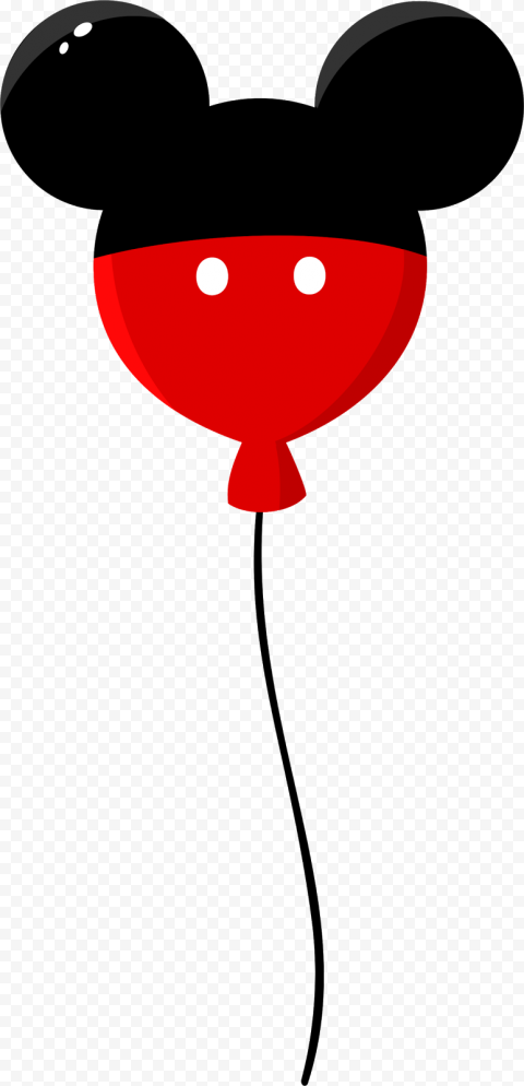 Black And Red Mickey Mouse Balloon Image PNG | Citypng