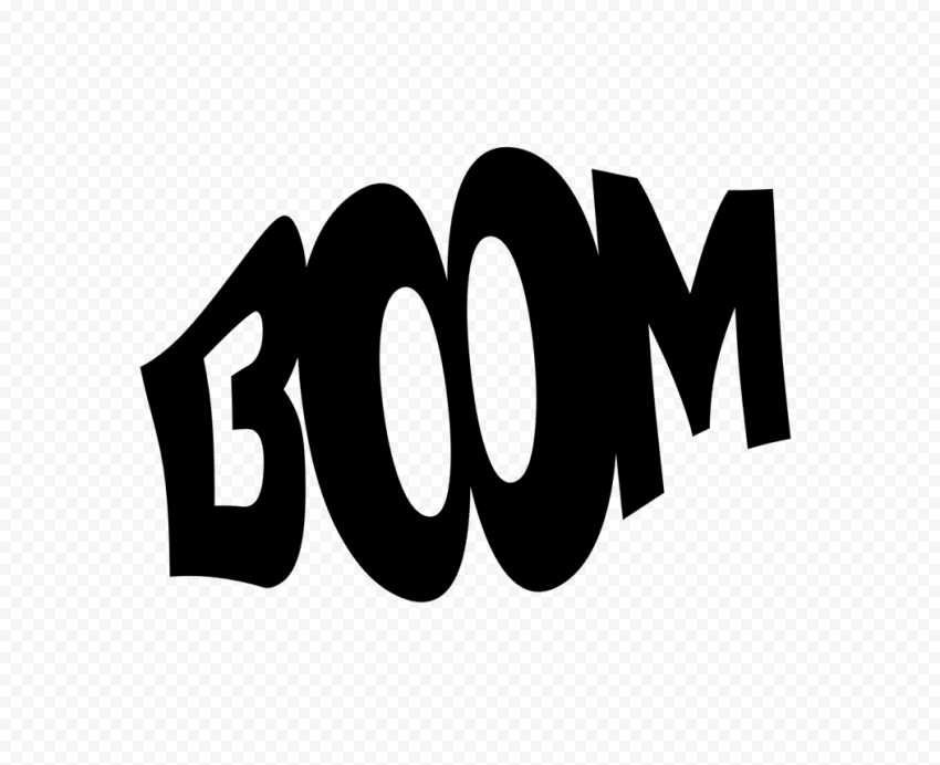 Orange Boom Word Text PNG | Citypng