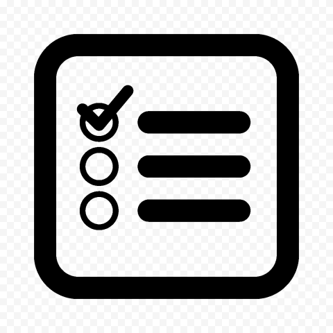 Black Checklist List Icon | Citypng