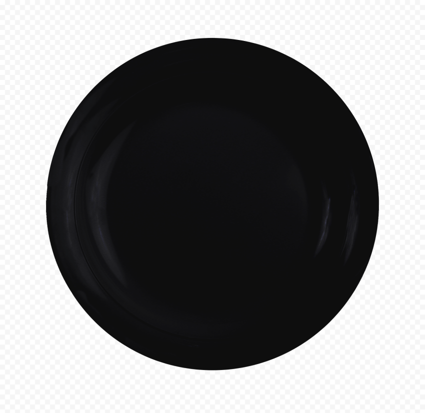 Black Empty Plate Top View PNG Image | Citypng