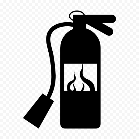 Black Fire Firefighting Extinguishers Icon | Citypng