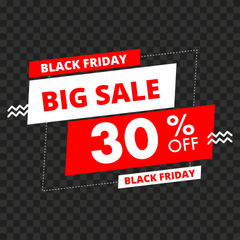 Black Friday Big Sale 30% Off Sale Sign PNG | Citypng