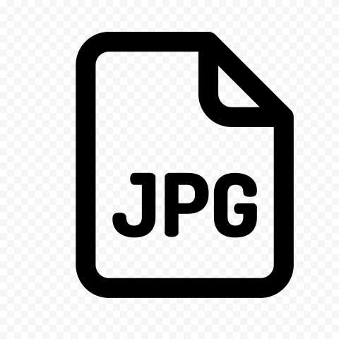 Black Icon Of JPG Document | Citypng
