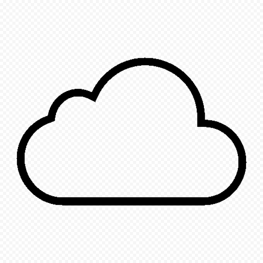 Black Outline Cloud Icon Transparent PNG | Citypng