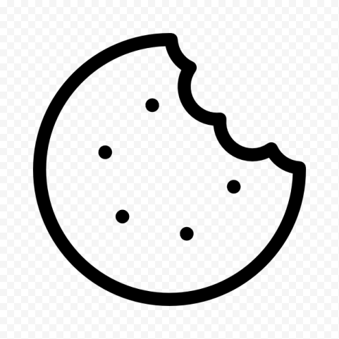 Black Outline Eating Cookie Icon PNG Image | Citypng