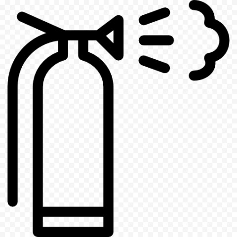 Black Outline Fire Extinguishers Icon PNG | Citypng