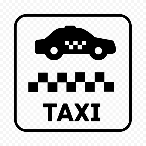 Black Sign Logo Taxi Zone Icon PNG | Citypng