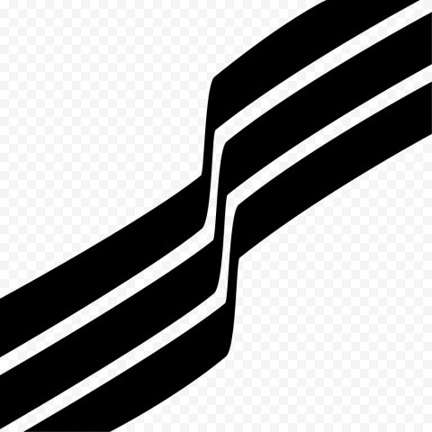 Black Three Stripe Lines Abstract HD PNG | Citypng