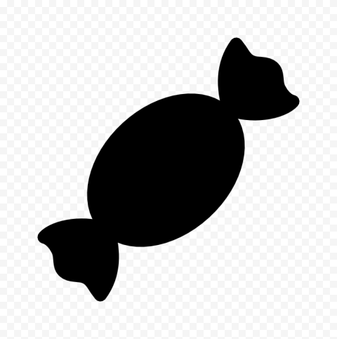 Black Wrapped Candy Silhouette Icon PNG | Citypng