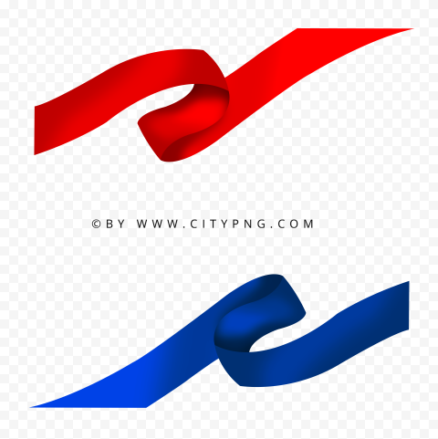 Blue And Red USA Flag Colors Ribbons HD PNG | Citypng