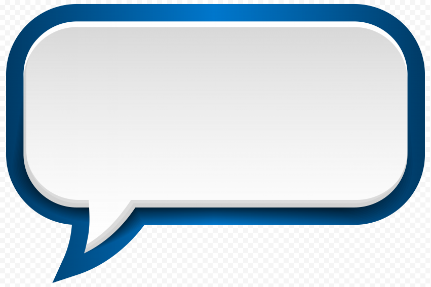 Blue Border Thought Bubble Speech Illustration | Citypng