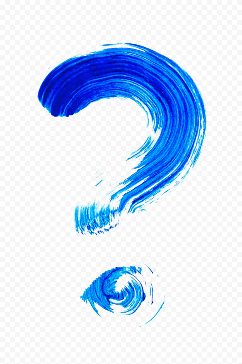 Blue Brush Stroke Question Mark PNG | Citypng