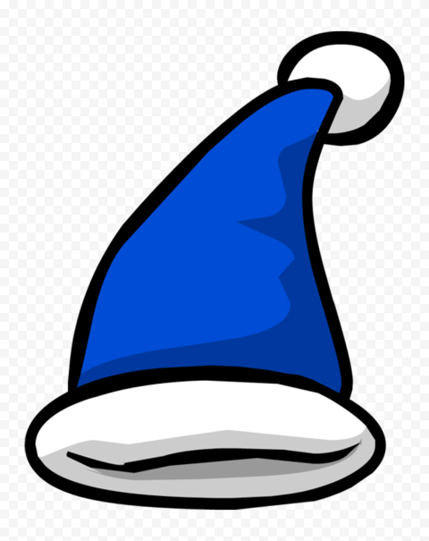 Blue Cartoon Santa Elf Christmas Winter Hat Cap PNG | Citypng