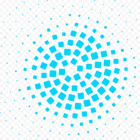 Blue Circular Halftone Square Pattern PNG | Citypng