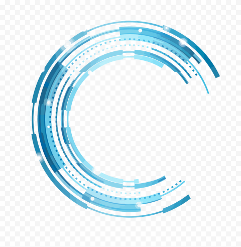 Blue Futuristic Circle Ring PNG | Citypng