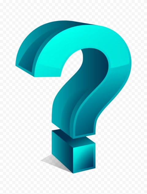 Blue Green Question Mark 3D Logo Icon Symbol PNG | Citypng