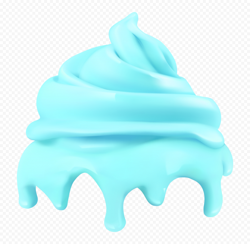Blue Ice Cream Whipped Cream Transparent PNG | Citypng