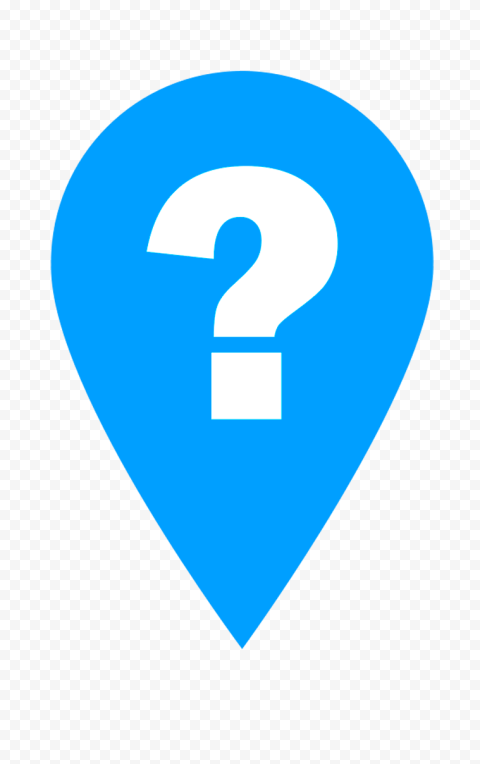 Blue Location Question Mark Icon PNG | Citypng