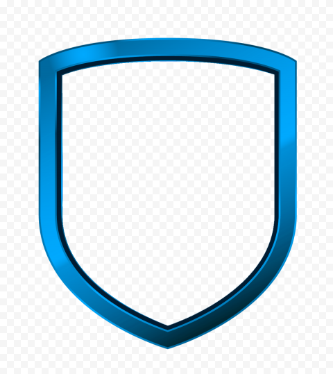 Blue Metal Shield Outline Frame FREE PNG | Citypng