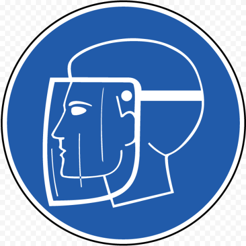Blue Sign Protection Full Face Shield Safety | Citypng