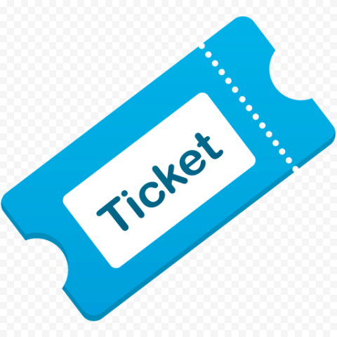 Blue Ticket Vector Flat Logo Icon PNG | Citypng