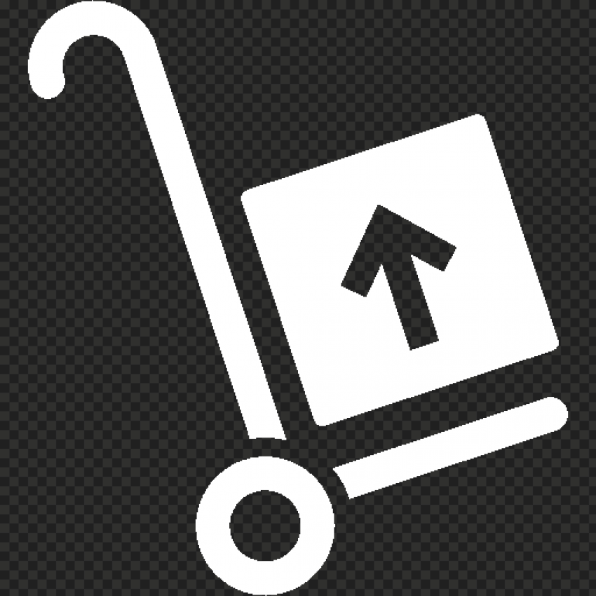 Box in A Dolly Delivery White Icon | Citypng