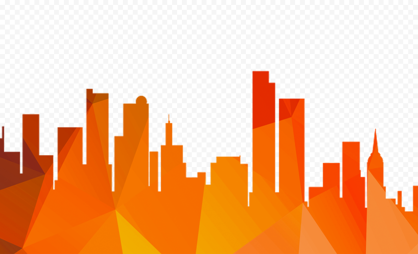 Building City Orange Silhouette HD Transparent PNG | Citypng