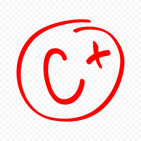 C+ Grade Result Hand Drawn HD PNG | Citypng