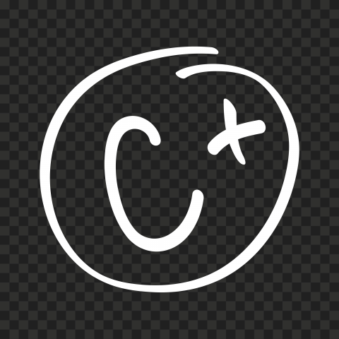 C+ Grade Result White Hand Drawn Image PNG | Citypng