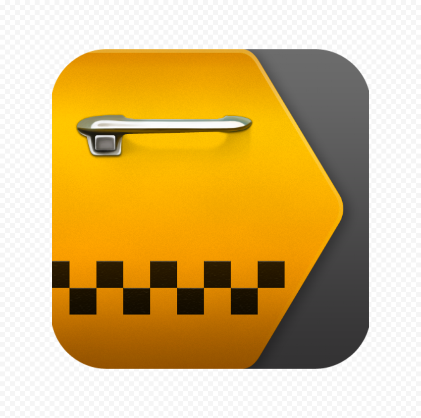 Cab Taxi Square Mobile App Icon PNG | Citypng
