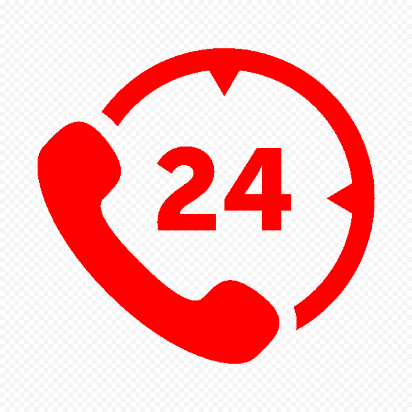 Call Customer Service Support 24/7 Red Icon Transparent PNG | Citypng
