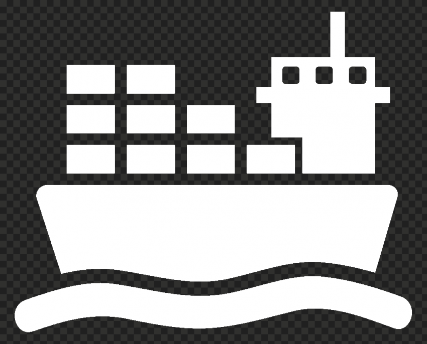 Cargo Ship International Shipping White Icon Download PNG | Citypng
