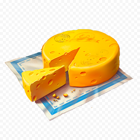 Cartoon Cheese Wheel Illustration PNG | Citypng